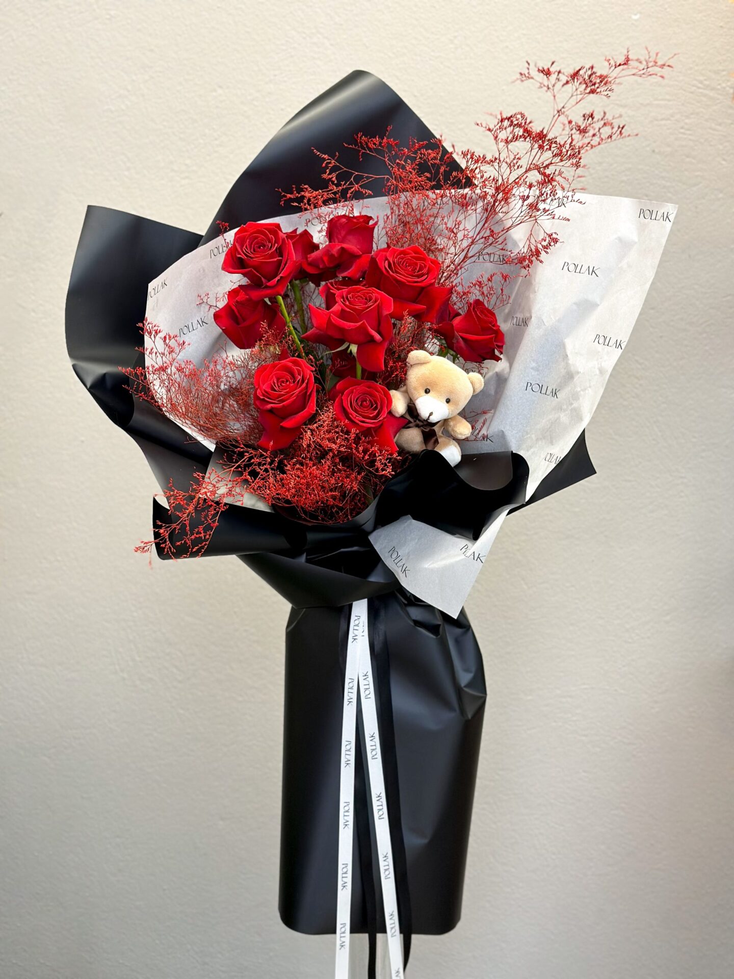 TEDDY & ROSE BOUQUET - Pollak Flowers